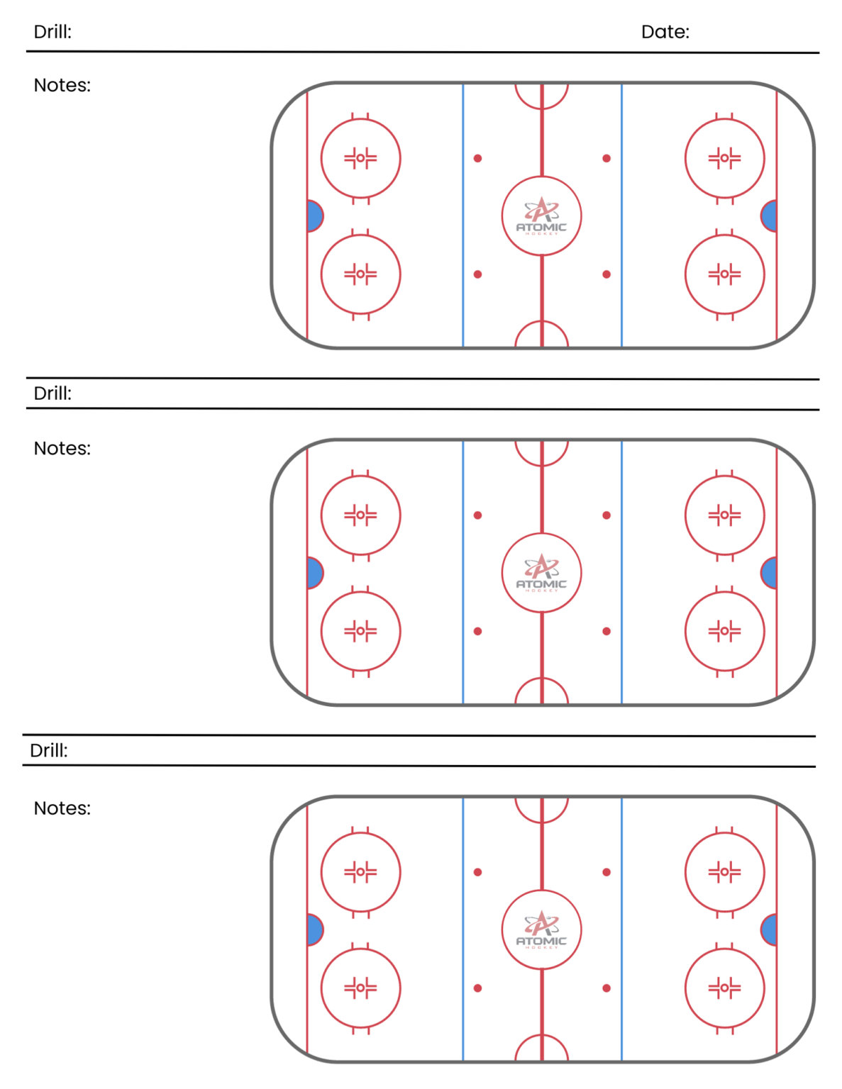Practice Plan Templates | Atomic Hockey